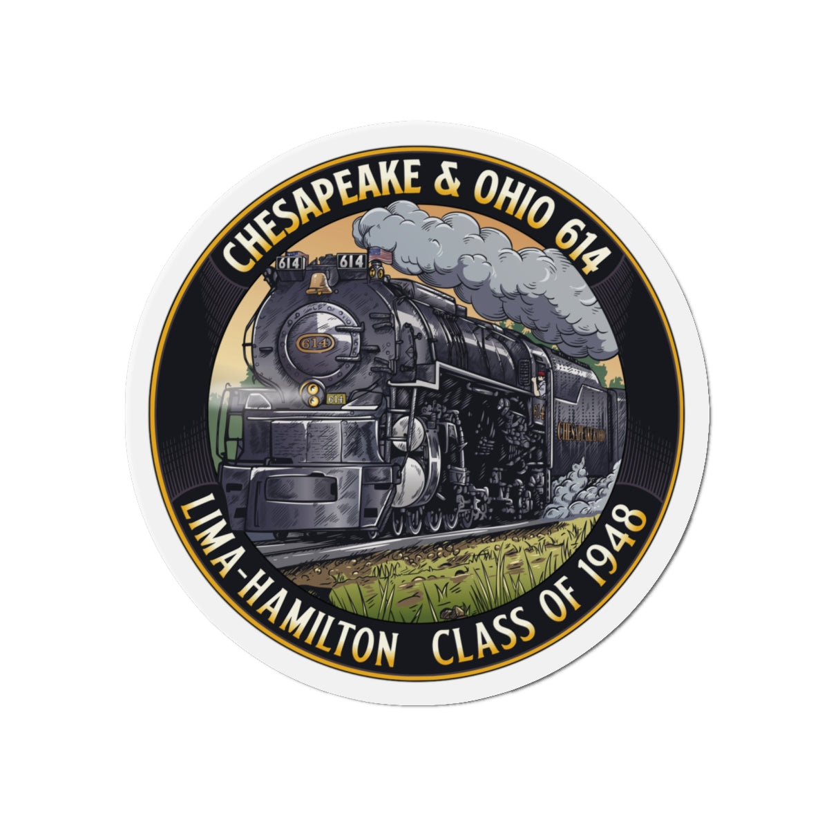 614 "Class of 1948" Die-Cut Magnets – Chesapeake & Ohio 614 Online Store